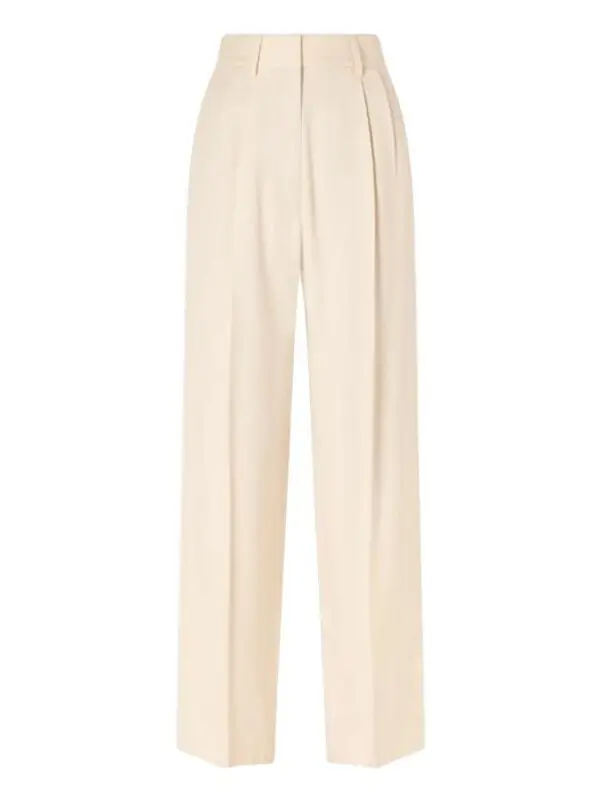 BLAZÉ MILANO Pleated Tapered Woven Pants - Nude