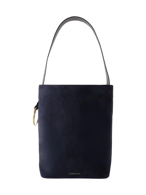 Victoria Beckham Leather And Suede Bucket Bag - Black