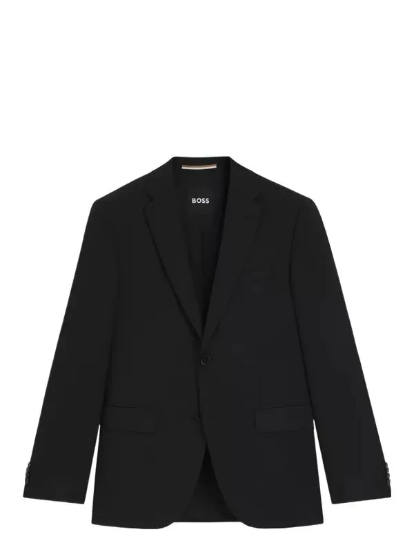 Hugo Boss Single-breasted Fitted Blazer - Black