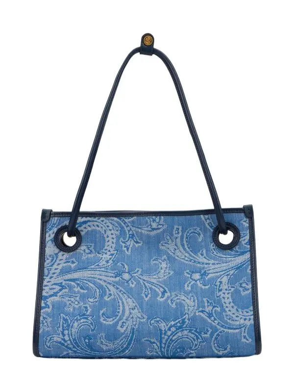 Etro Eyes Paisley Denim Tote Bag - Blue