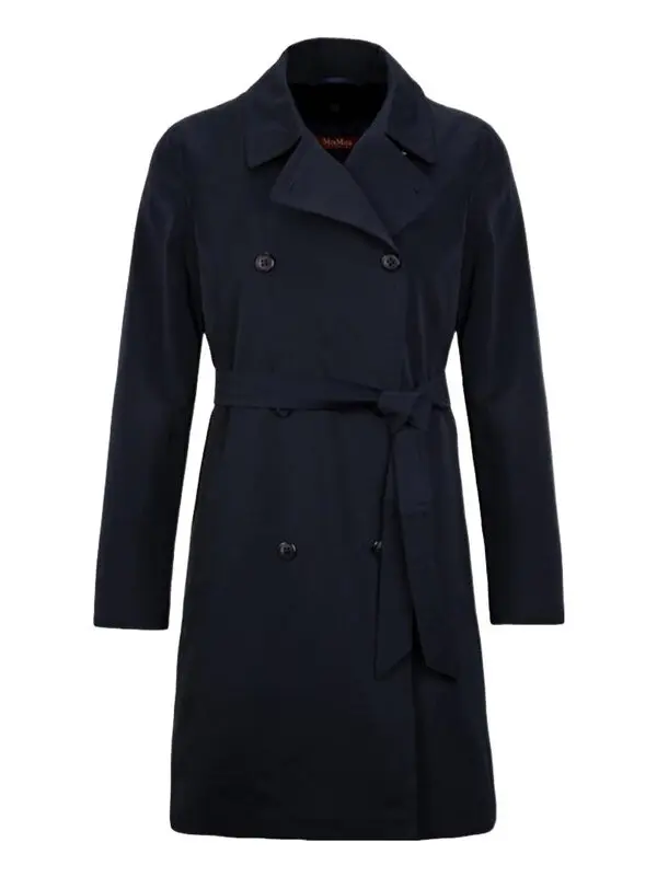 Max Mara Double-breasted Belted Coat - Blue