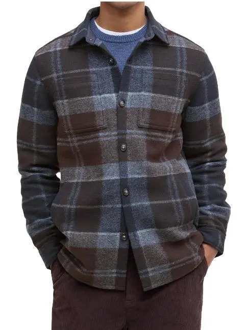 Barbour Checked Long-sleeved Overshirt - Blue