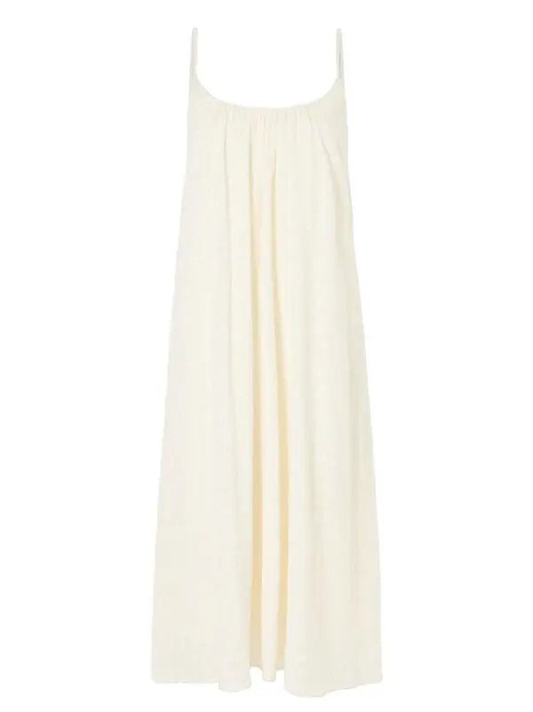 ERES Draped Silk And Cotton-blend Maxi Coverup - White