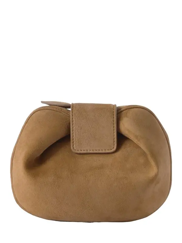 Gabriela Hearst Soft Demi Suede Clutch - Brown