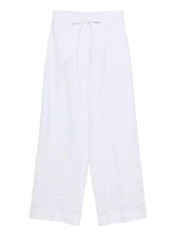 P.a.r.o.s.h Eyelet Drawstring Trousers - White
