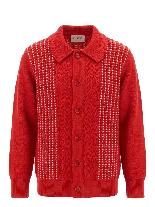 Gucci Long-sleeved Collared Shirt - Red