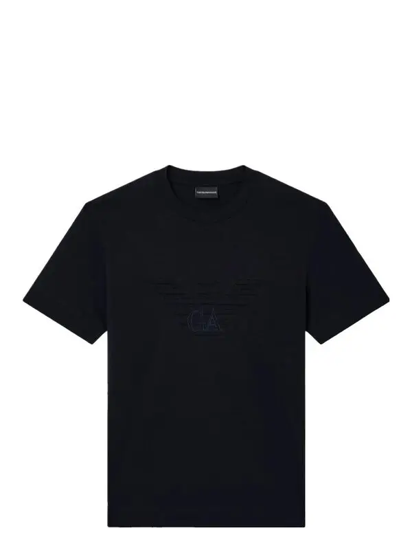 Emporio Armani Embossed Logo T-shirt - Navy Blue
