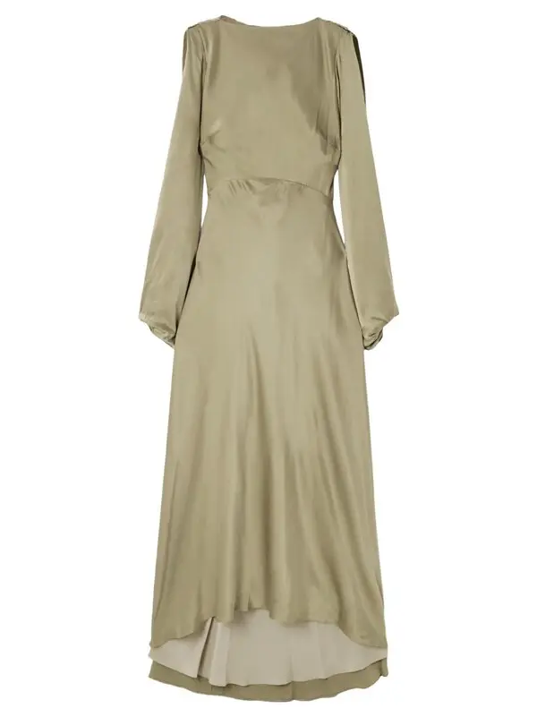 ROKSANDA Cape-effect Silk-satin Maxi Dress - Nude