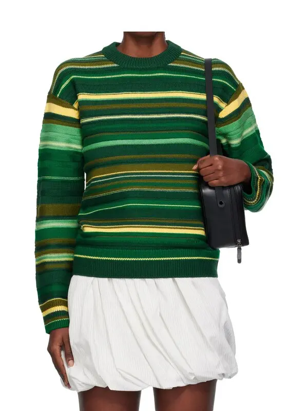 J.W.ANDERSON Striped Crew Neck Sweater - Multi-color