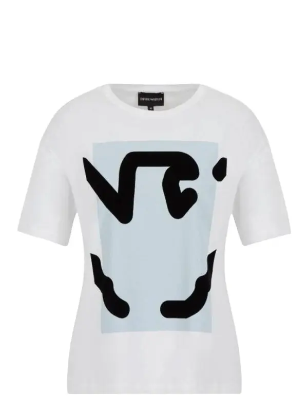 Emporio Armani Eagle Logo Printed T-shirt - White
