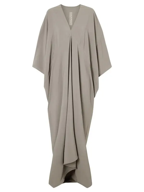 Rick Owens Draped V-neck Maxi Dress - Gray