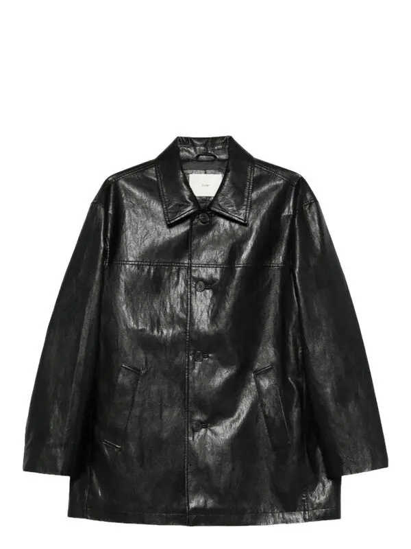 DUNST Long-sleeved Collared Jacket - Black