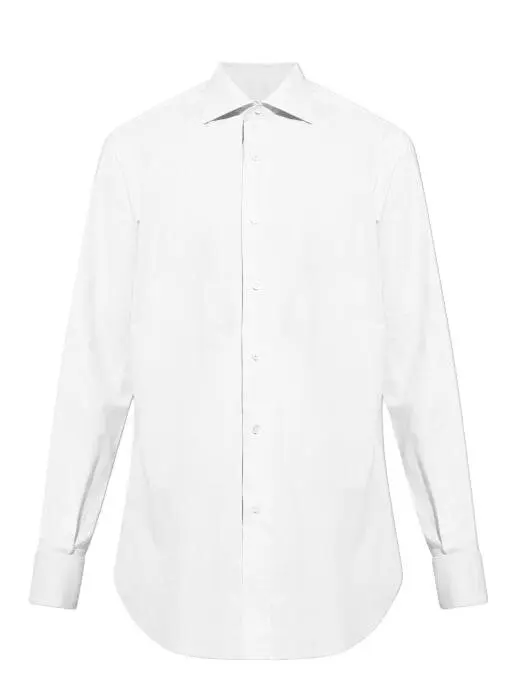 Brioni Regular-fit Shirt With Cufflink Cuffs - White