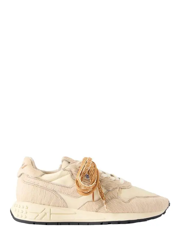 AUTRY Reelwind Suede And Shell Sneakers - Nude