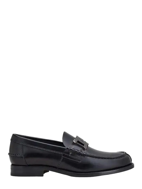 TOD'S Chain Link Detailed Slip-on Loafers - Black