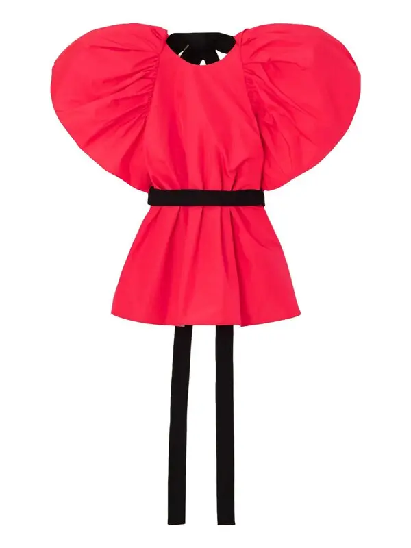 ROKSANDA Belted Taffeta Top - Red