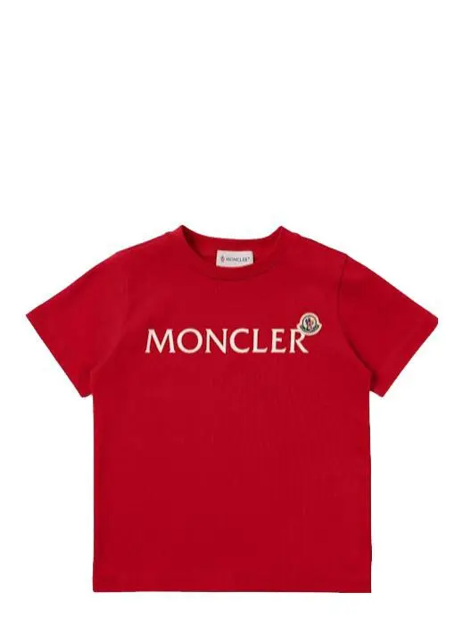 Moncler Logo Cotton T-shirt - Red