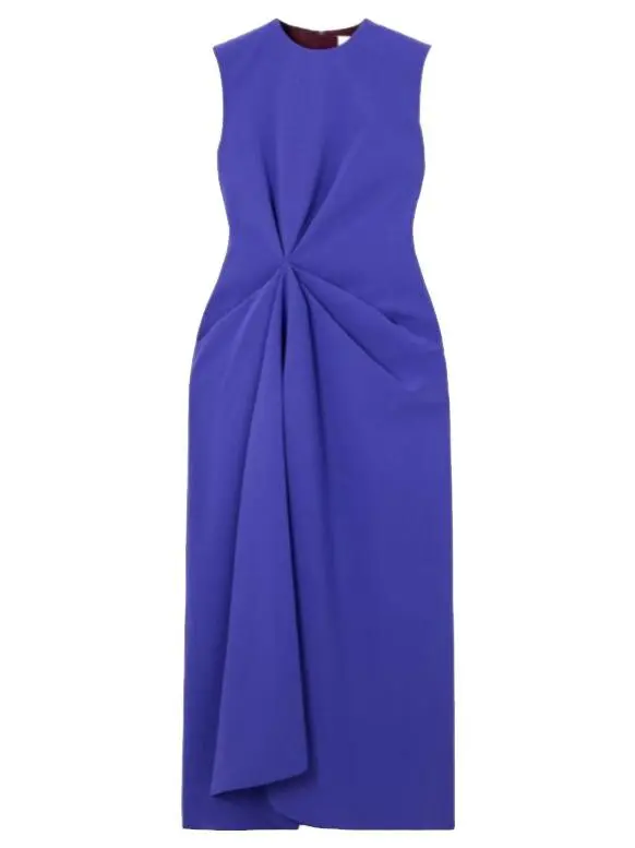 ROKSANDA Pleated Crepe Gown - Blue