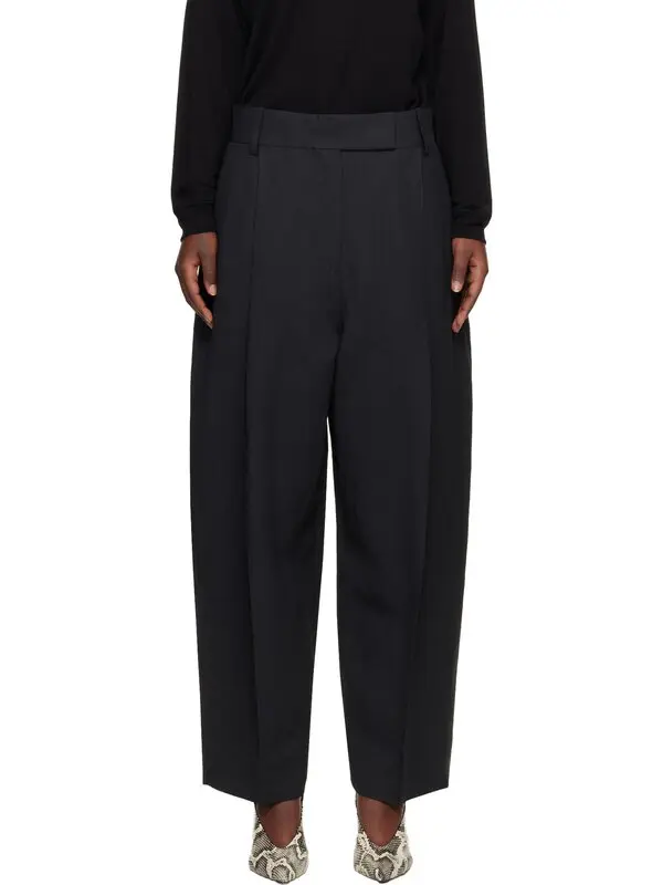 Studio Nicholson Belted Wide-leg Trousers - Black