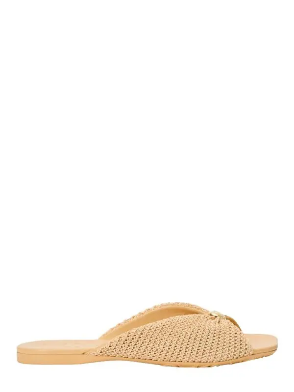 Loewe Raffia-effect Slip-on Sandals - Natural Color
