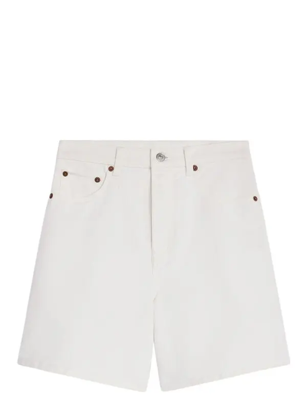 Celine High-waisted Denim Shorts With Stud Embellishments - No
