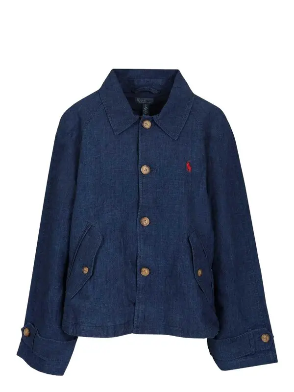 Polo Ralph Lauren Delavé Linen Single-breasted Jacket - Blue