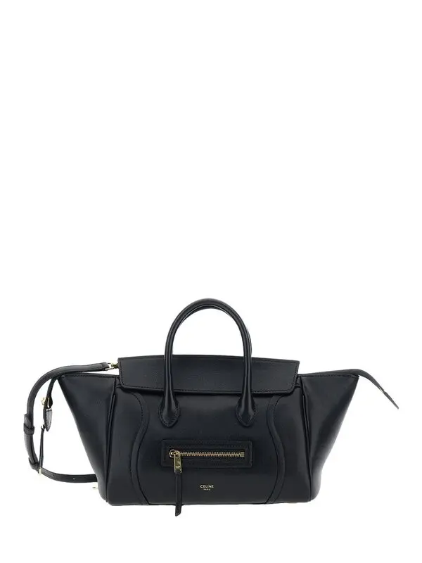 Celine Flap Shoulder Bag - Black