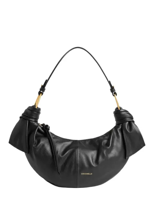 COCCINELLE Furoshiki Knot Detailed Small Shoulder Bag - Black