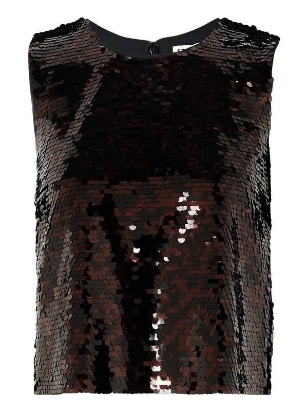Staud Seraphina Sequined Top - Black