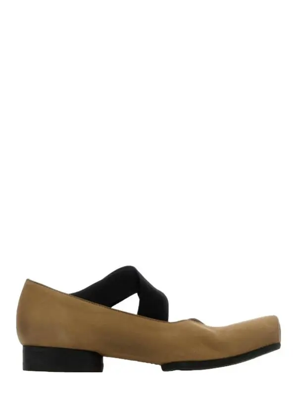 UMA WANG Square-toed Ballet Flats - Brown