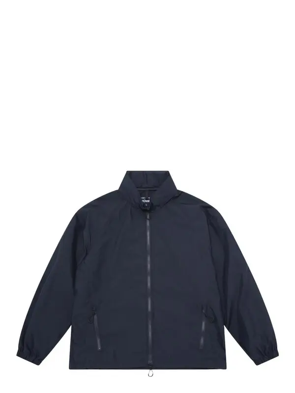 Comme Des Garçons Long-sleeved Casual Jacket With Stand-up Collar And Zipper Closure - Navy Blue