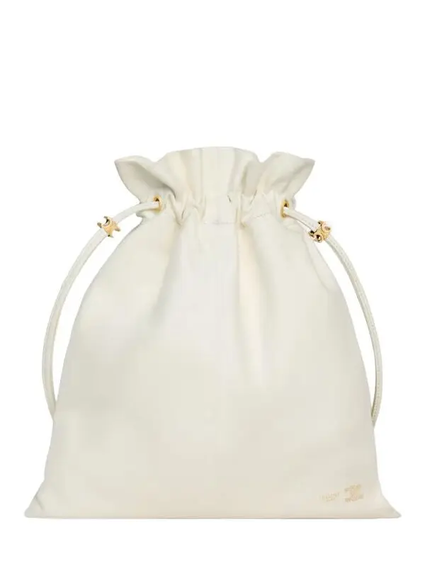 Celine Small Lambskin Pouch - White