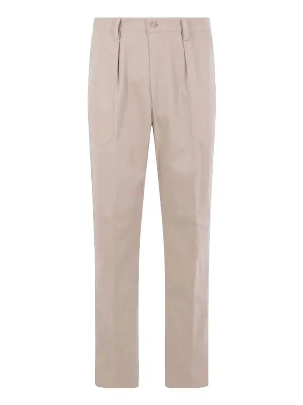 Eleventy Pleated Patch Pocket Pants - Nude