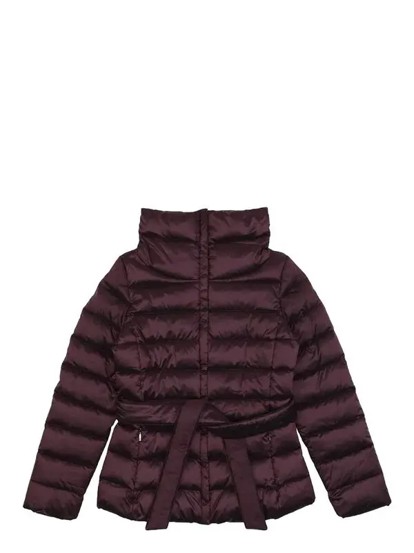 Max Mara Quilted Down Jacket With Belt - Red