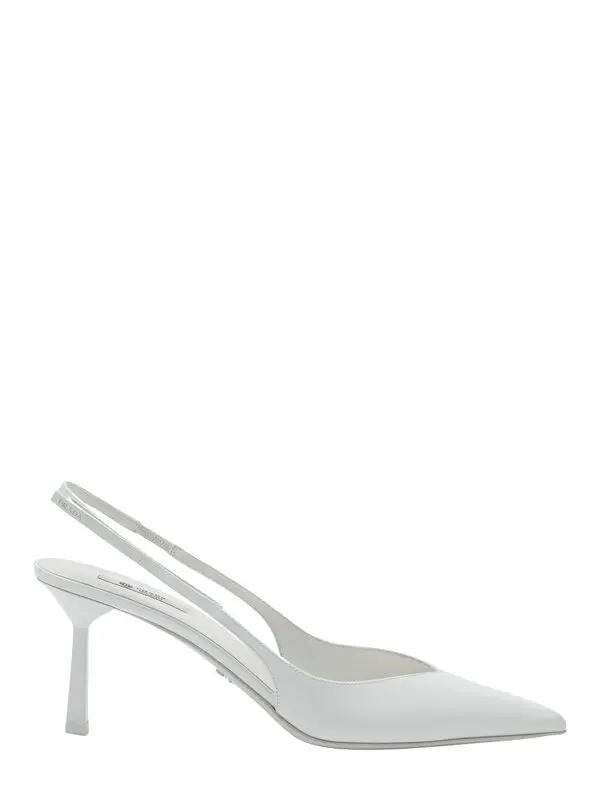 Prada Slingback Pointed-toe Pumps - White