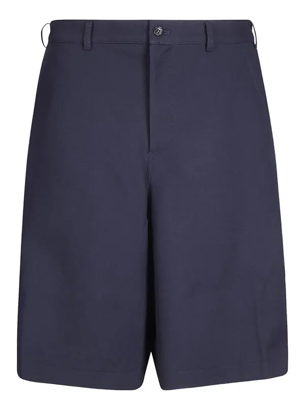 Comme Des Garçons Tailored Shorts - Navy Blue