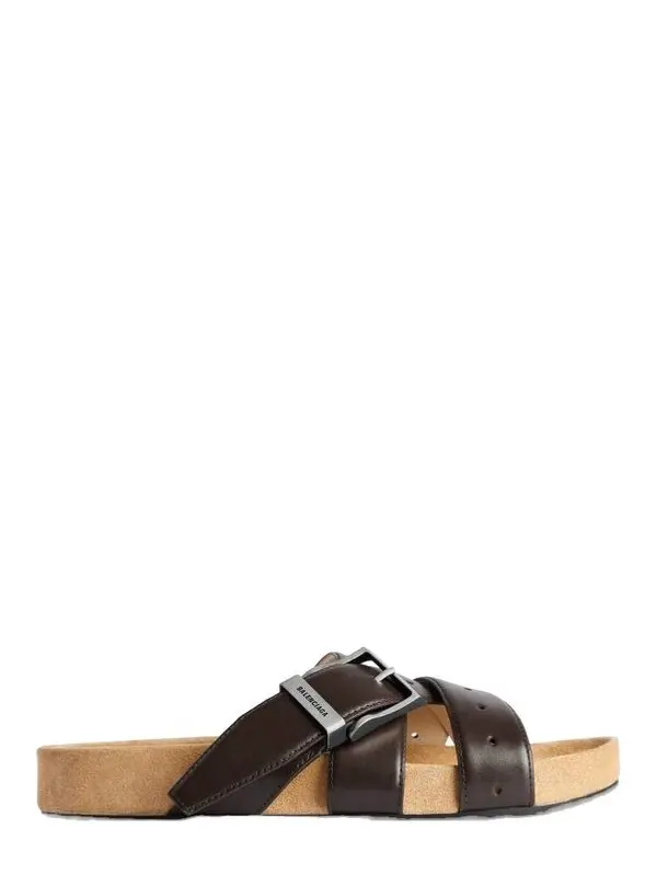 Balenciaga Belt Mules - Mocha