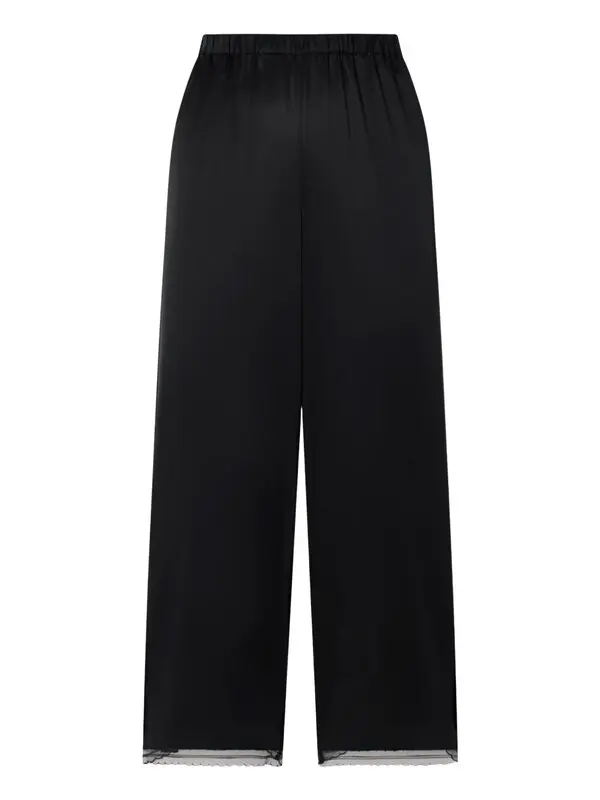 Staud Lace Trim Wide-leg Trousers - Black