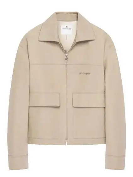 COURREGES Double-pocket Point Collar Jacket - Beige