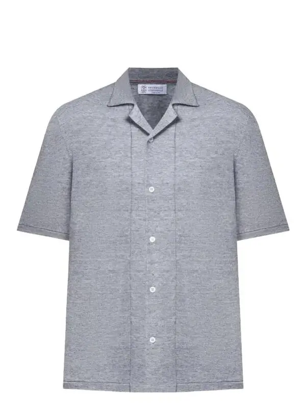 Brunello Cucinelli Short-sleeved Knitted Cardigan - Grey