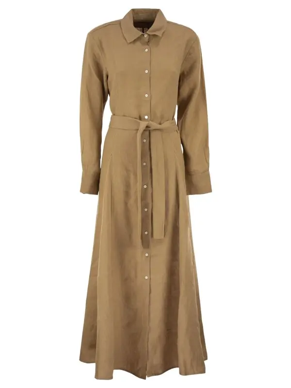 Polo Ralph Lauren Belted Long Shirt Dress - No