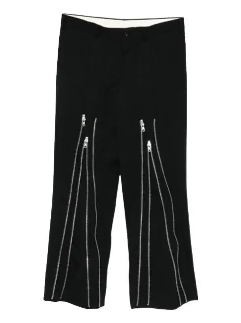 Comme Des Garçons Zipper Embellished Casual Pants - Black