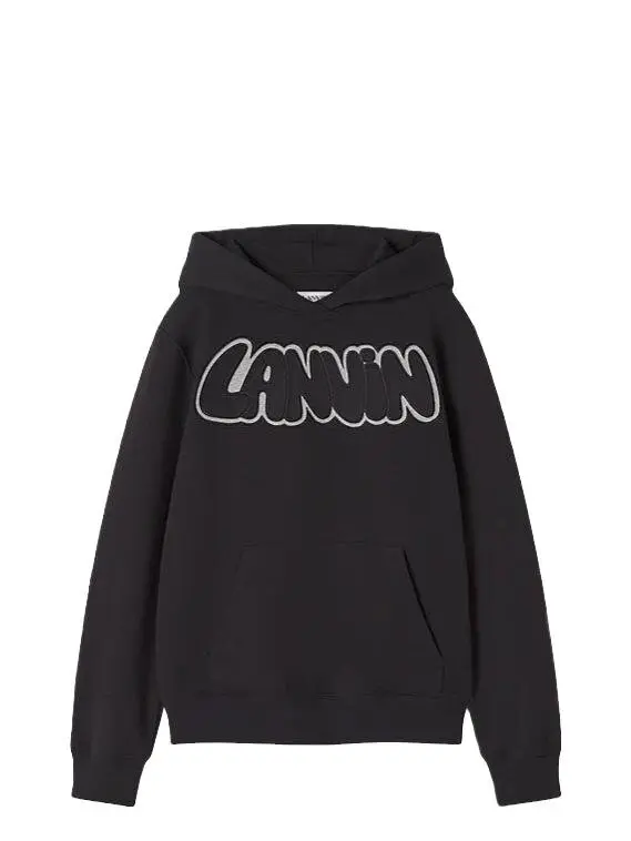 LANVIN Long-sleeved Hooded Sweatshirt - Black