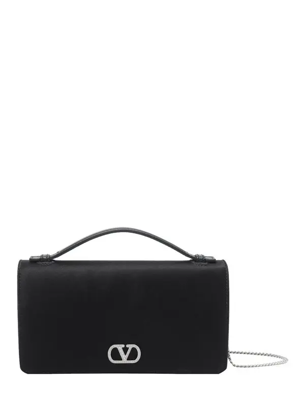 Valentino Garavani Vlogo Signature Foldover Top Wallet - Black