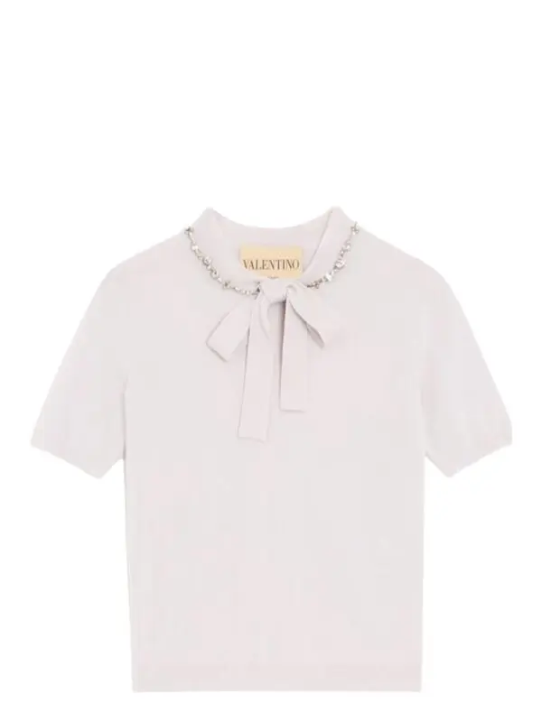 Valentino Garavani Embellished Short-sleeved Jumper - No
