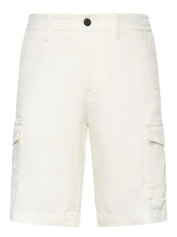 Eleventy Cargo Shorts With Belt Loops And Multiple Pockets - White