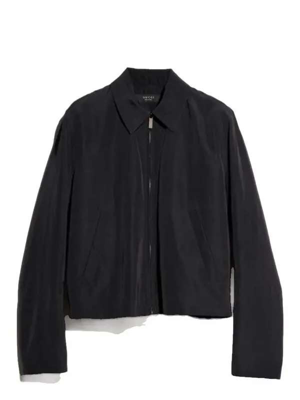 Gucci Zip-up Faille Jacket - Black