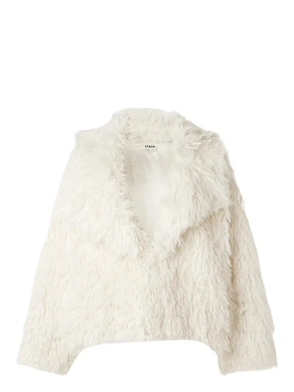 Staud Soprano Jacket Fur - Ivory
