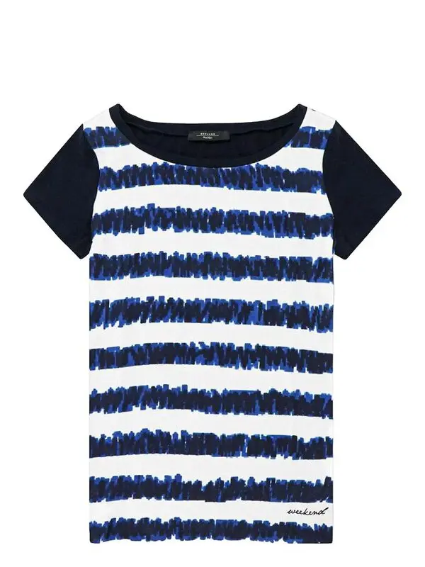 Max Mara Round Neck Printed T-shirt - Multicolor