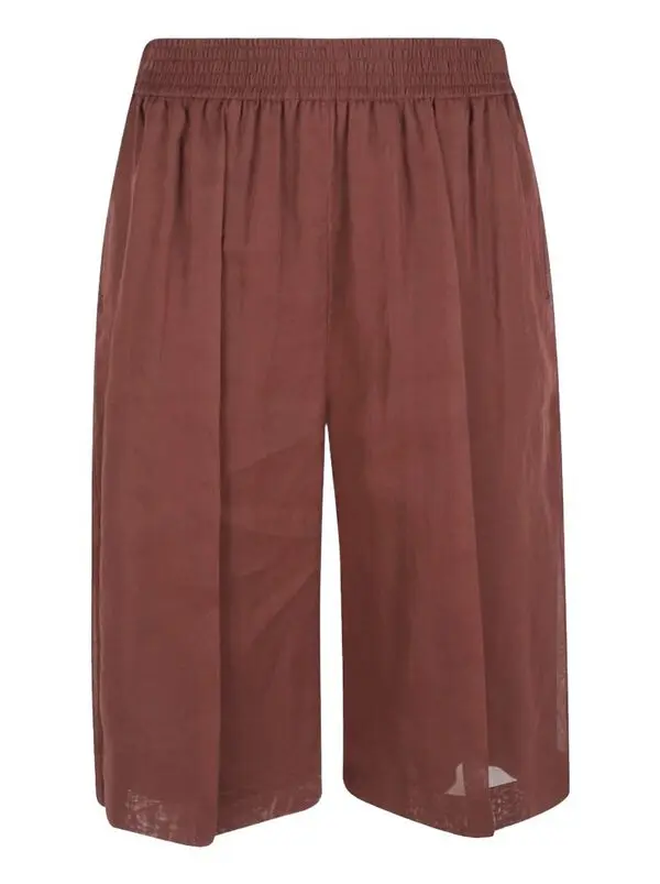 Brunello Cucinelli Mid-length Shorts With Elastic Waist - Red